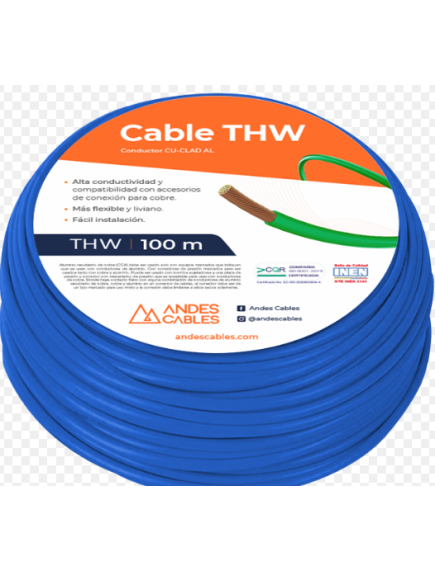 CABLE ELECTRICO AZUL #12 X METRO 19 HILOS ANDES