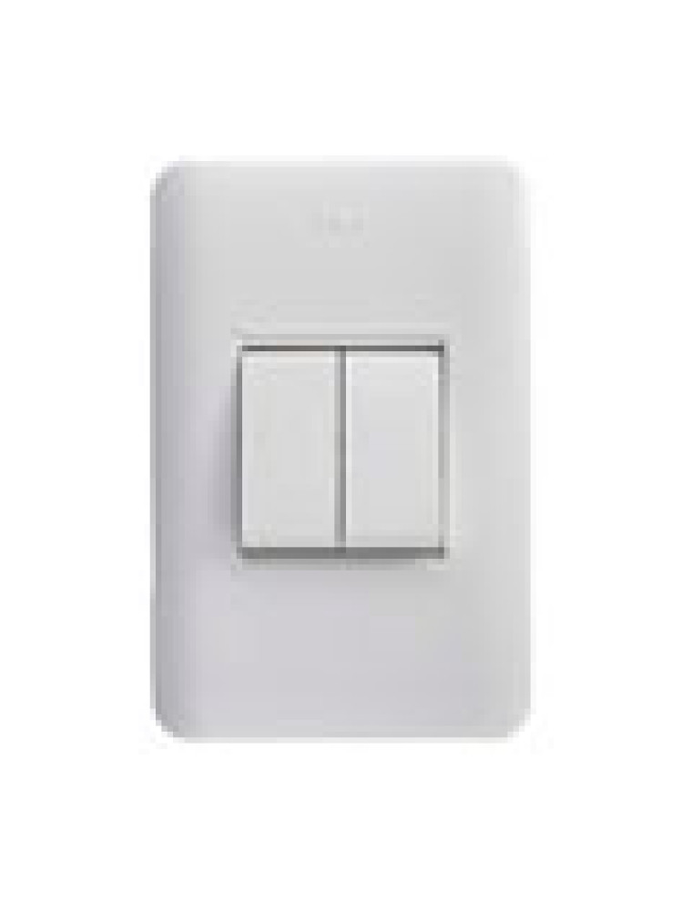 INTERRUPTOR DOBLE BLANCO CONMUTABLE DUOMO REF 15022 AVE
